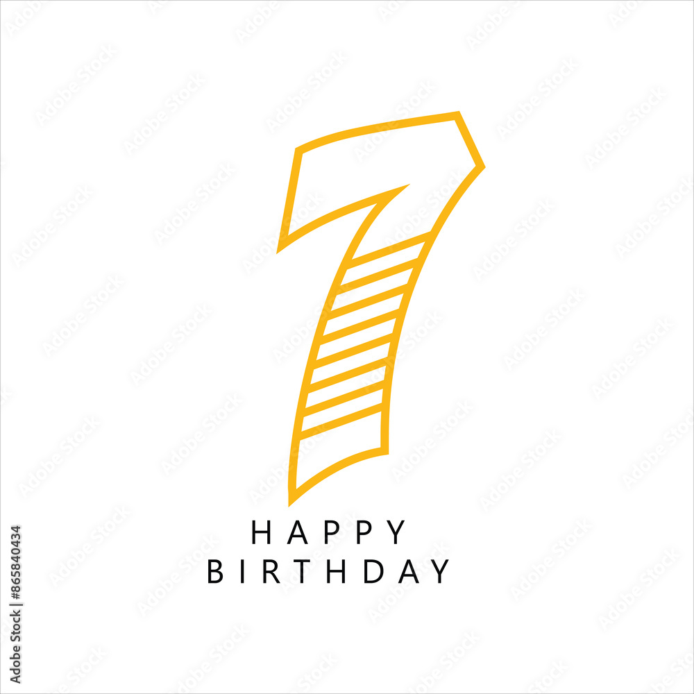 Seven, 7 Logo, 7th Happy birthday, 7th years anniversary, Seven ...