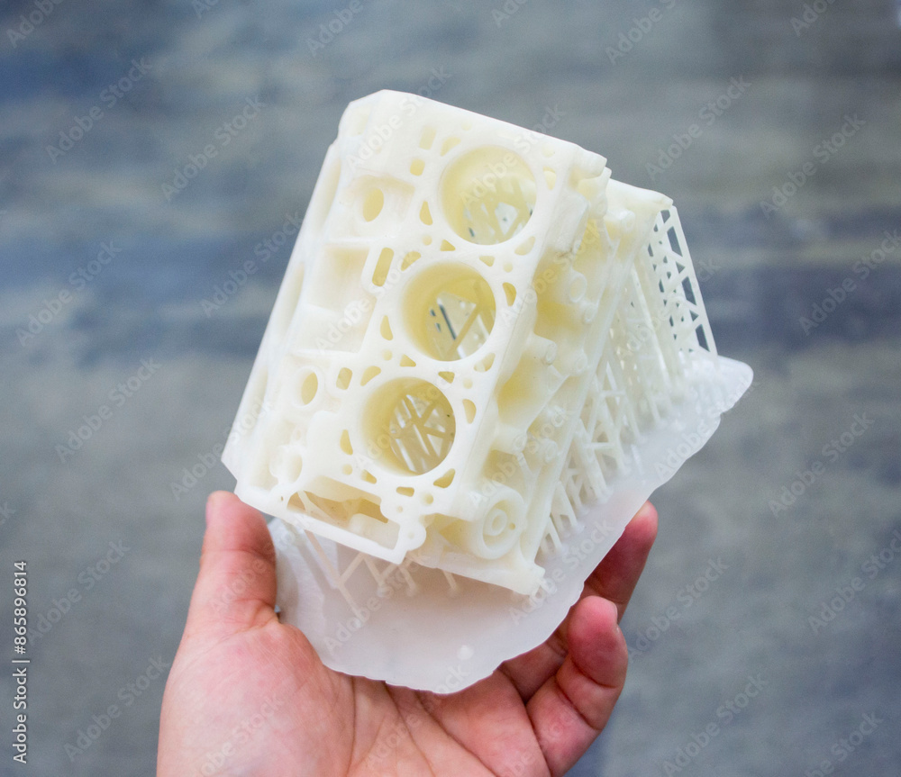 Detailed models in form of internal combustion engine printed on 3D ...