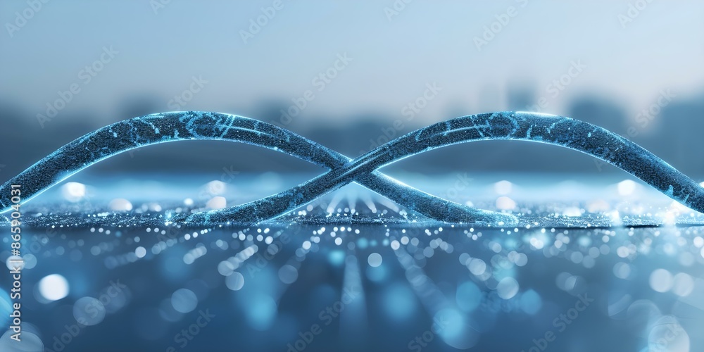 An infinity symbol made of connected particles symbolizing agile ...