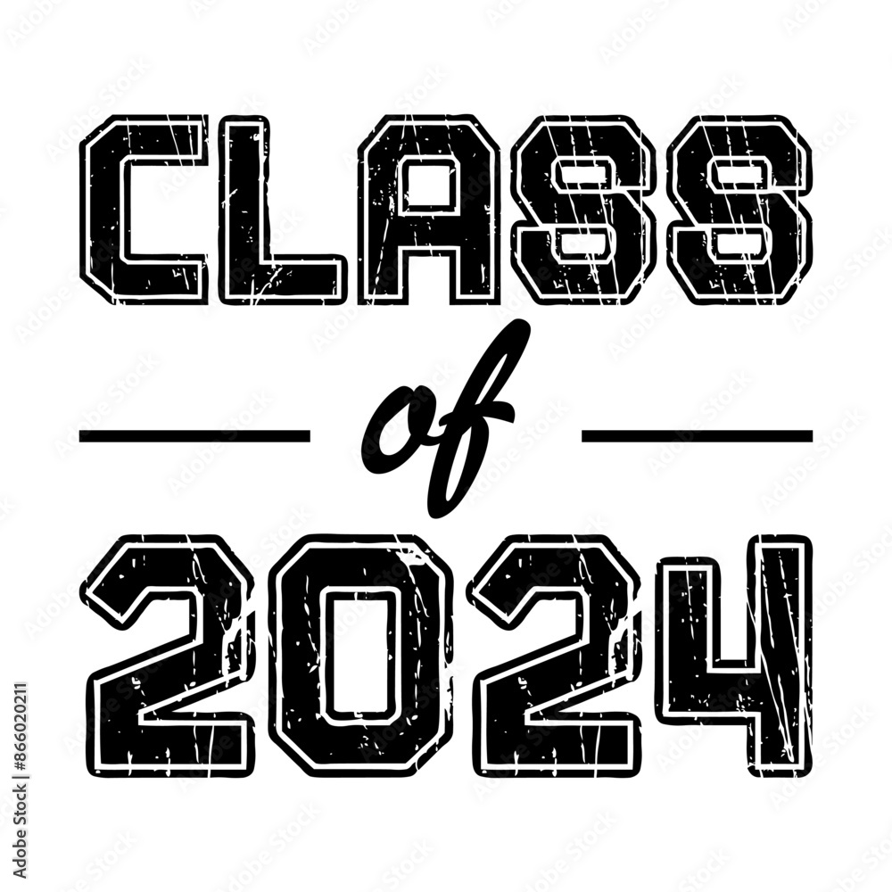 Class of 2024 design, College t-shirt design printable text vector 素材庫 ...