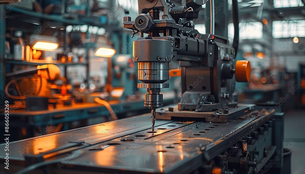 Production line of the CNC milling machine. CNC milling machine. Small ...