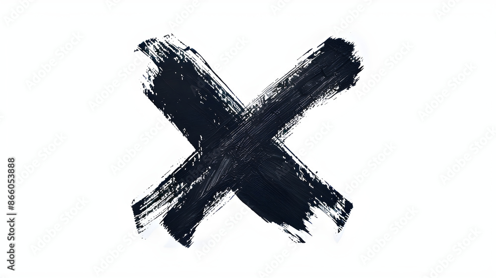 Casual Hand-Drawn X-Mark Doodle for Various Symbolic Uses Stock Photo ...