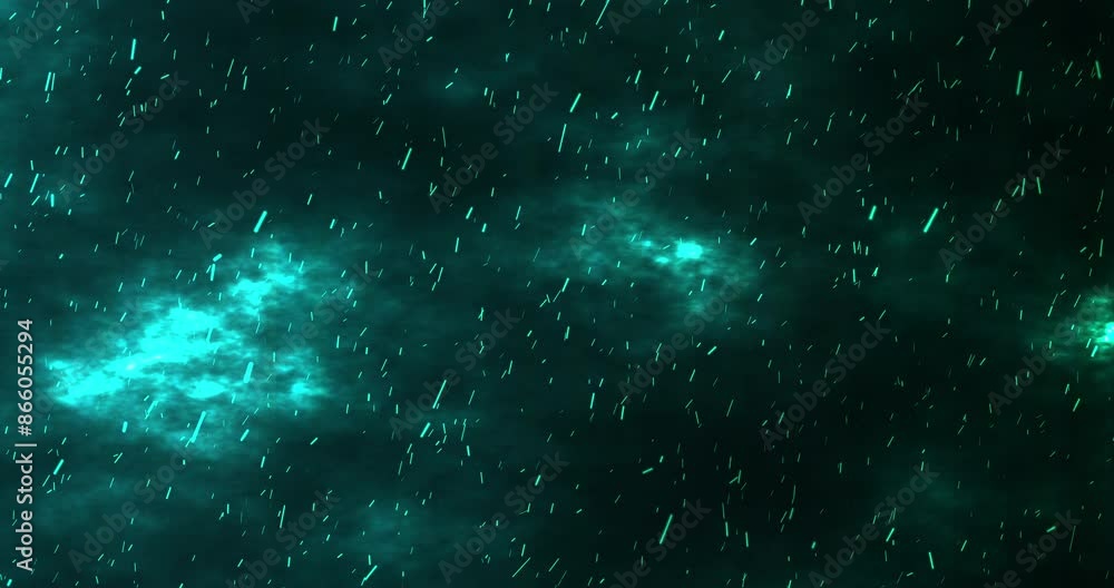 Colorful creative embers fire particles moving in air background in 4K ...