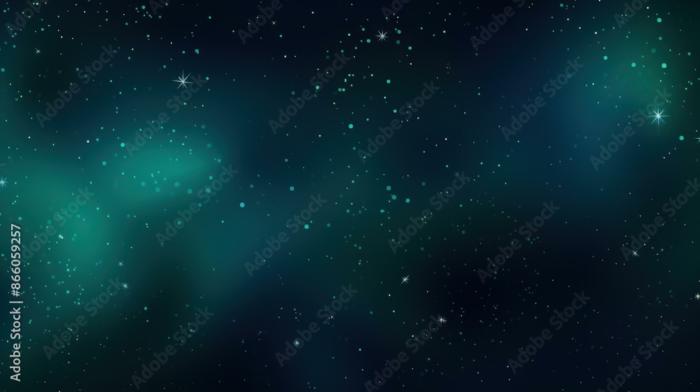 Aesthetic gradient cosmic sky with green and blue hues and starry night ...