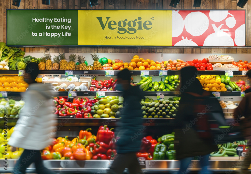 Supermarket Sign Mockup With Generative AI Stock Template | Adobe Stock