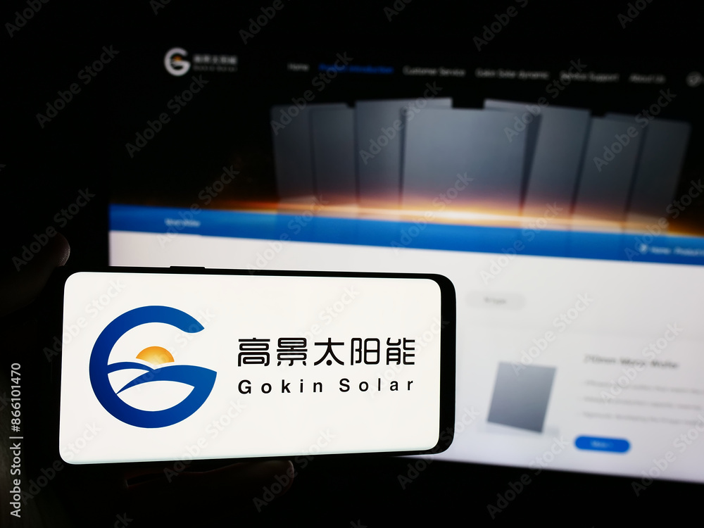 Stuttgart, Germany - 06-14-2024: Person holding mobile phone with logo ...