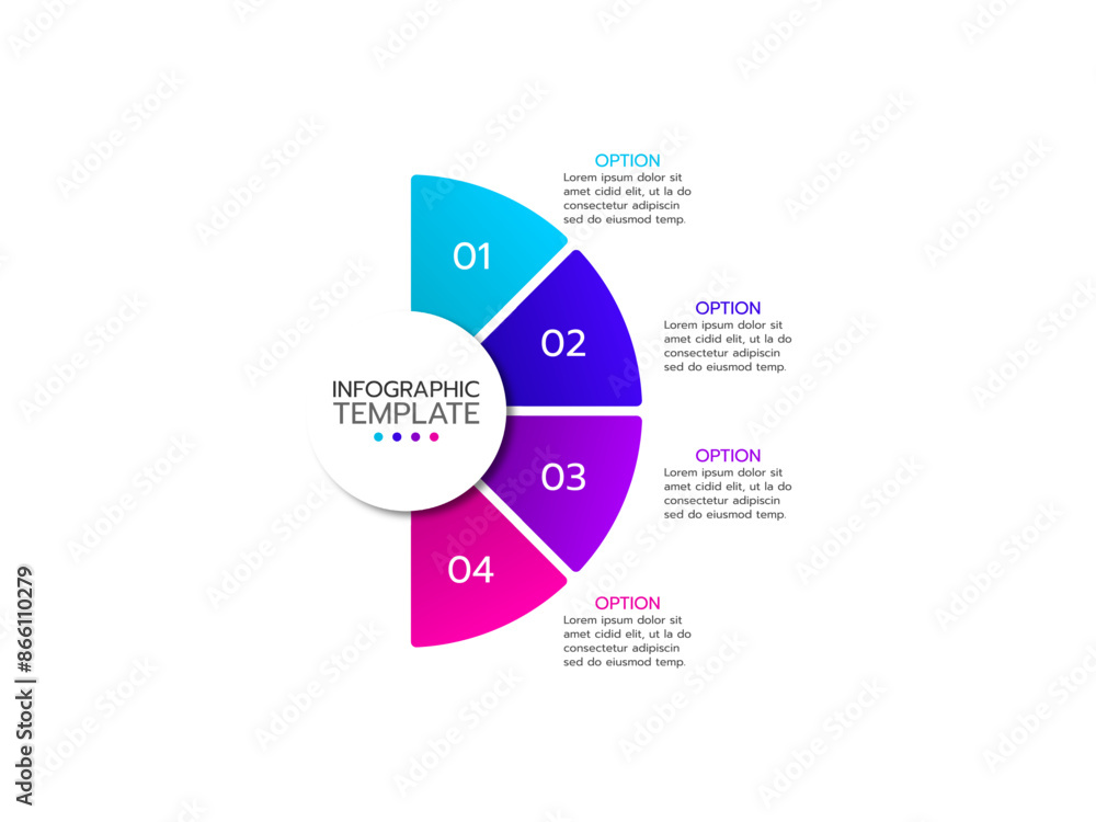 Cycle infographic concept of cyclic business process with 4 stages ...