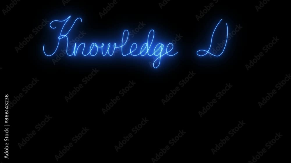 Self drawing animation one continuous line draw, logo, Knowledge Day ...