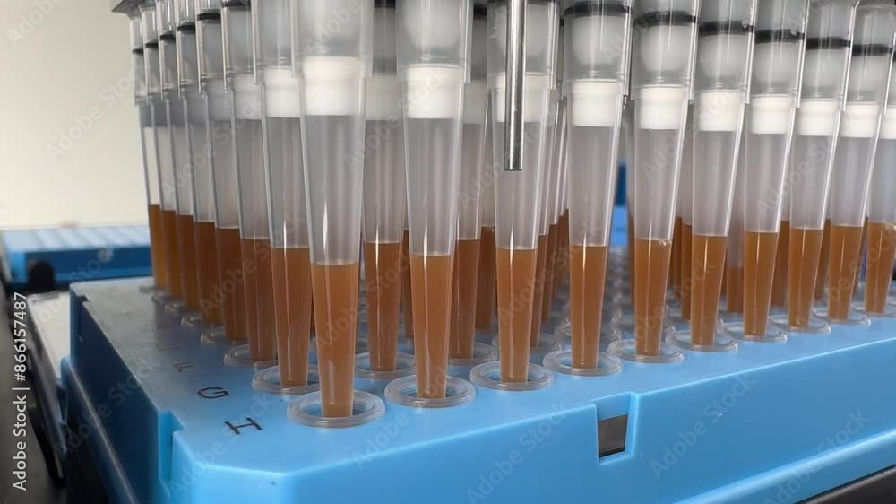 laboratory automated liquid handling system, robotic arm with multiple ...