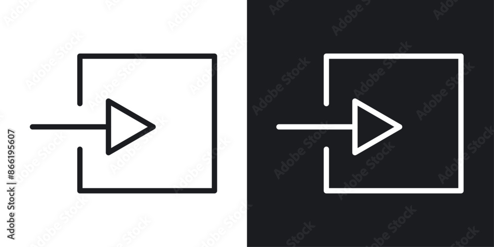 Sign out icon set. exit, quit vector symbol. output sign. account logout button. signing off ...