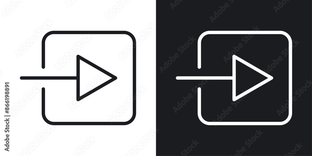 Enter icon set. entrance arrow vector symbol. computer enter button in ...