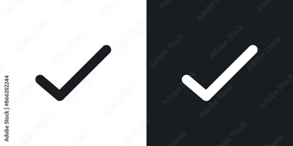 Vetor de Check icon set. checkmark vector symbol. accept, verify or done check mark sign. right ...