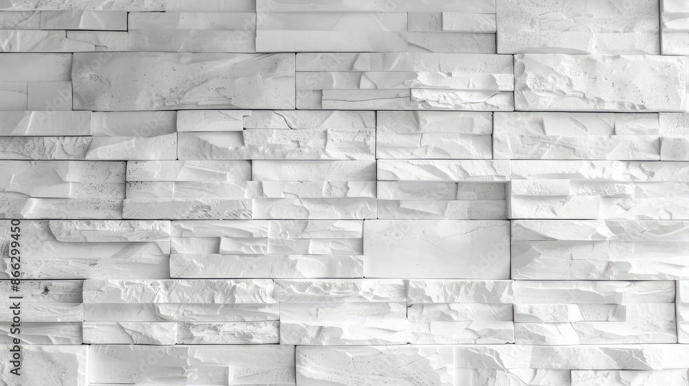 White grunge brick wall texture background for stone tile block painted ...