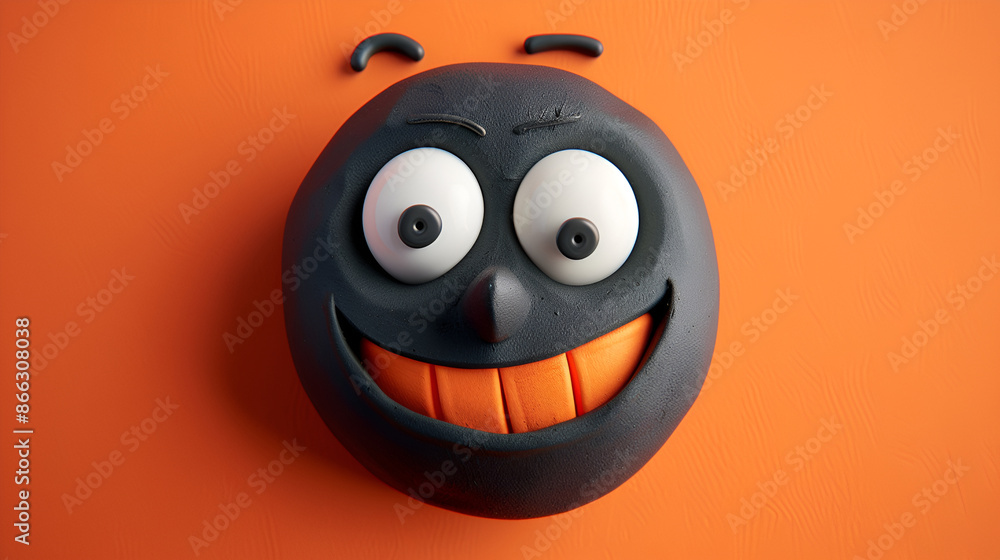Funny smiley face on white background. Positive mood,Smiley face made ...