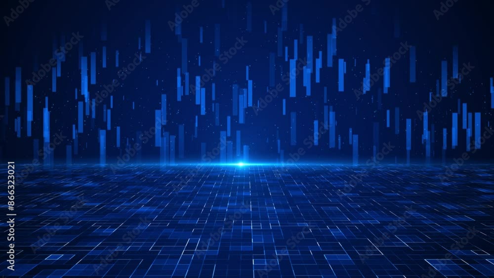 Digital Sci-Fi Deep cyber stage waves technology cyber lines background ...