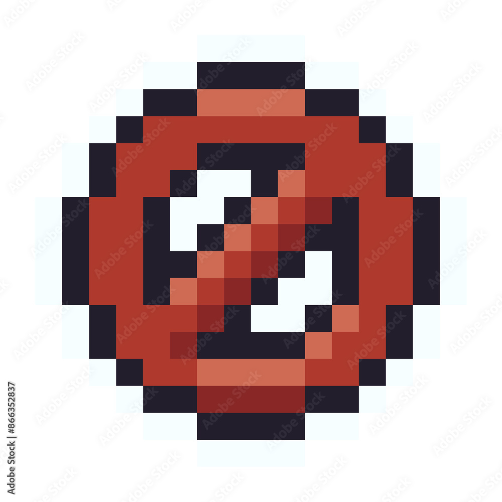 Pixel game button 8 bit pixel or Game design icons on white transparent ...