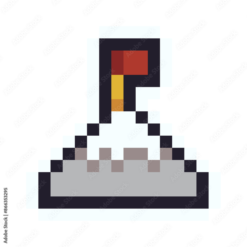 Pixel game button 8 bit pixel or Game design icons on white transparent ...