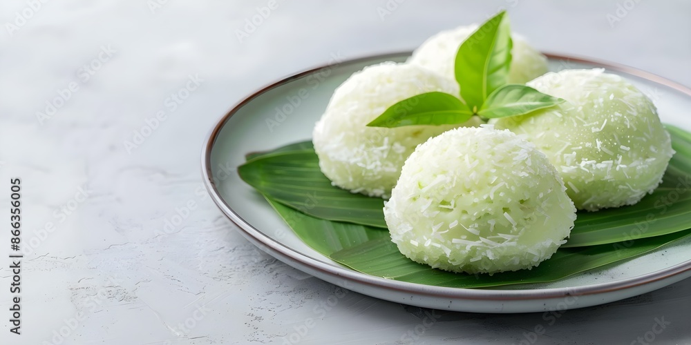 Traditional Malay dessert known as kuih seri muka. Concept Malay ...