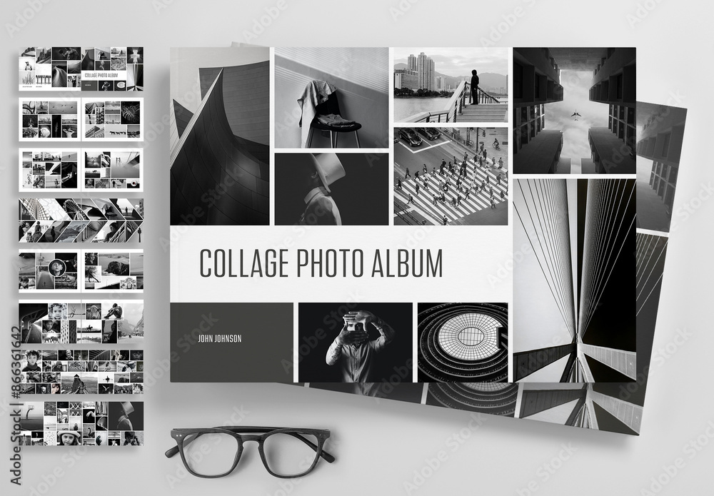 Collage Photo Album Layout Stock Template | Adobe Stock