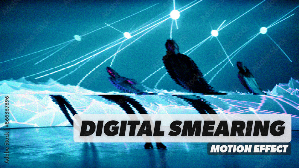 Digital Smearing Procedural Motion Effect Stock Template | Adobe Stock