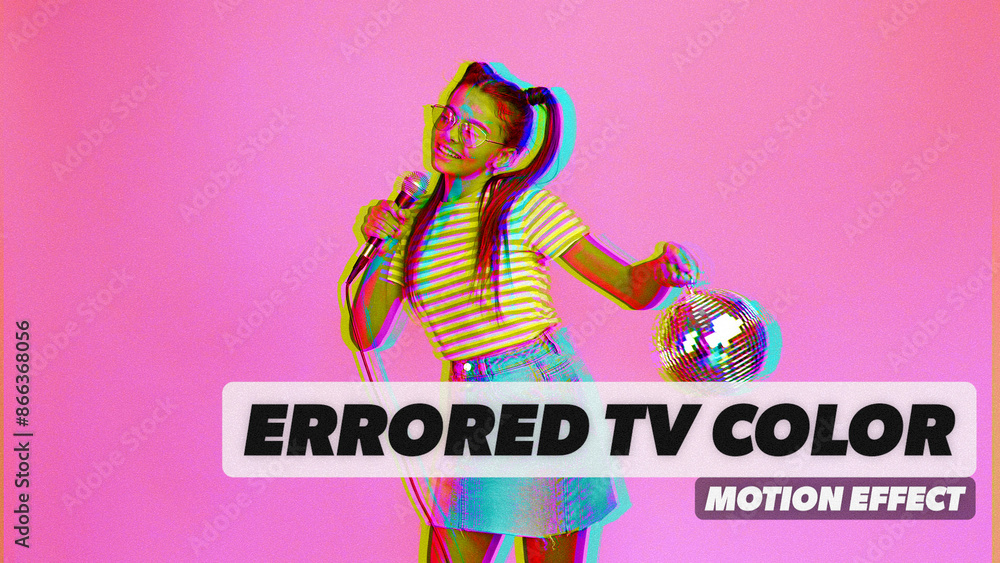 Errored Tv Color Procedural Motion Effect Stock Template | Adobe Stock