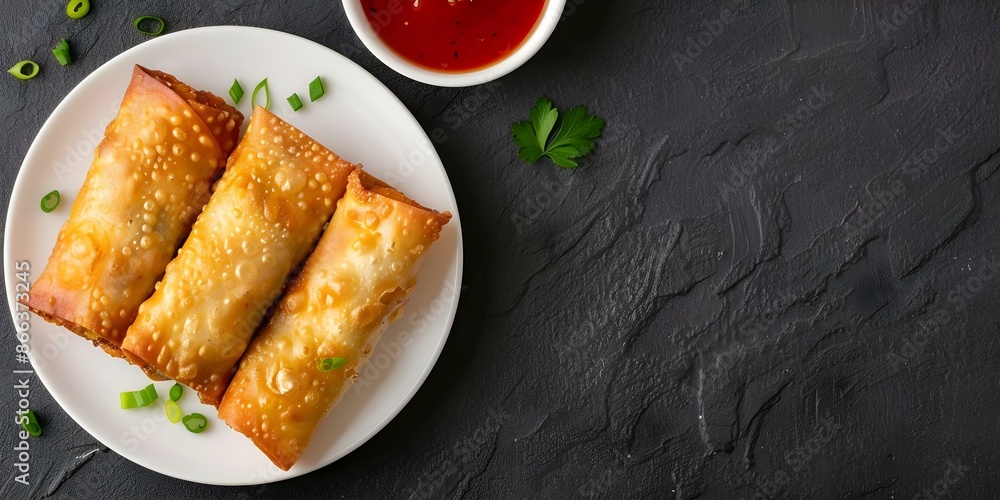 Spicy Filipino lumpia filled with cheese or meat known as dynamite ...