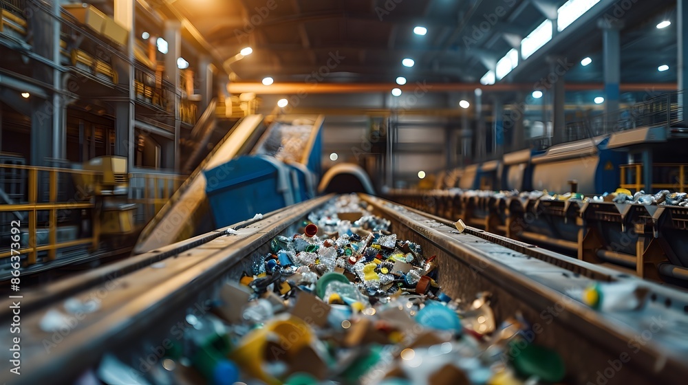 AI driven Waste Sorting Facility Separating Recyclables Compostables ...