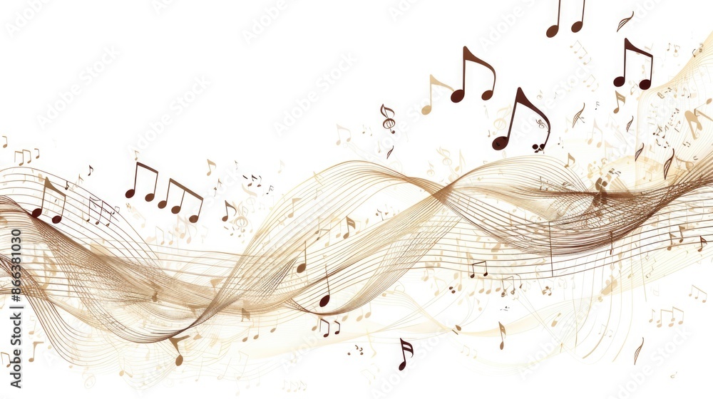 Music staff design illustration isolated on white background Stock ...