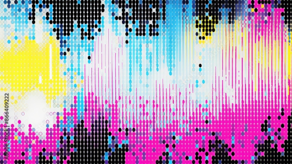 Abstract Digital Art with CMYK Color Palette Stock Illustration | Adobe ...