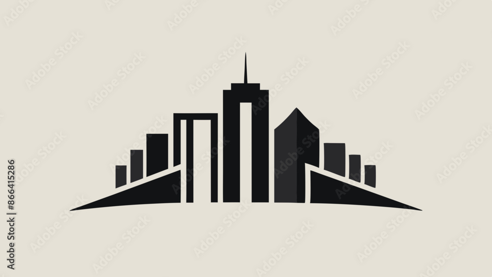 Line Art Logo of City Skyline for a Modern and Sophisticated Urban ...