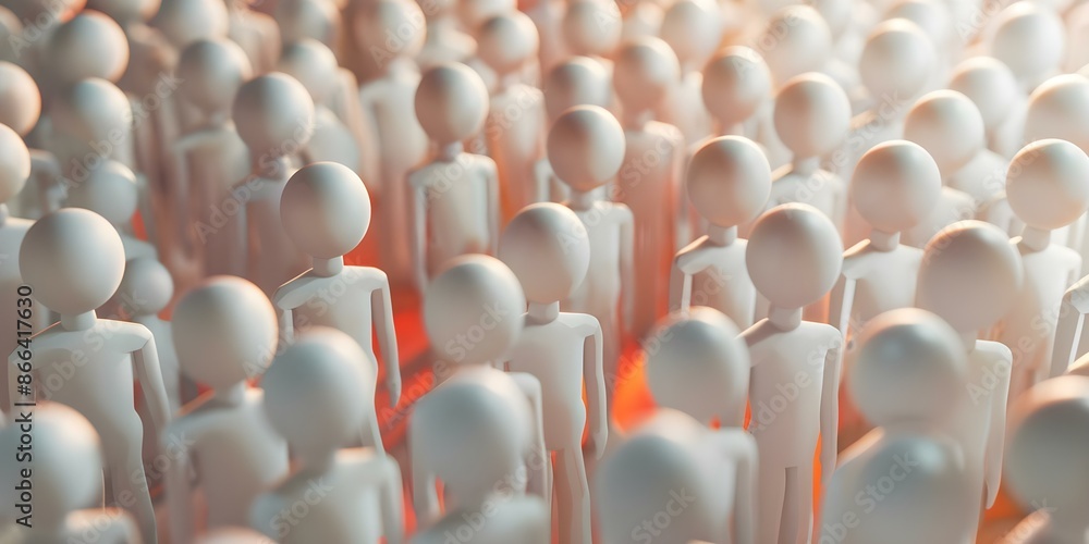 Creating a three-dimensional visualization of a group of stick figure ...