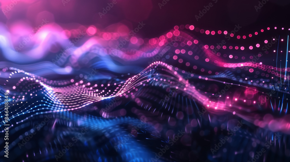 Equalizer to adjust sound frequencies. Sound wave design. Waveform of ...