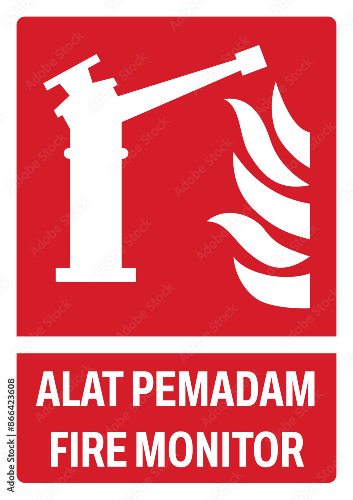 ISO fire prevention safety signs in indonesian_alat pemadam kebakaran ...