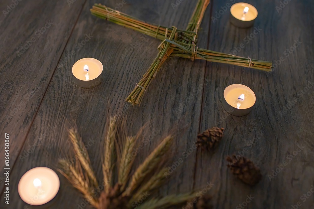 Wiccan altar for Imbolc sabbath. religion winter-spring pagan festive ...