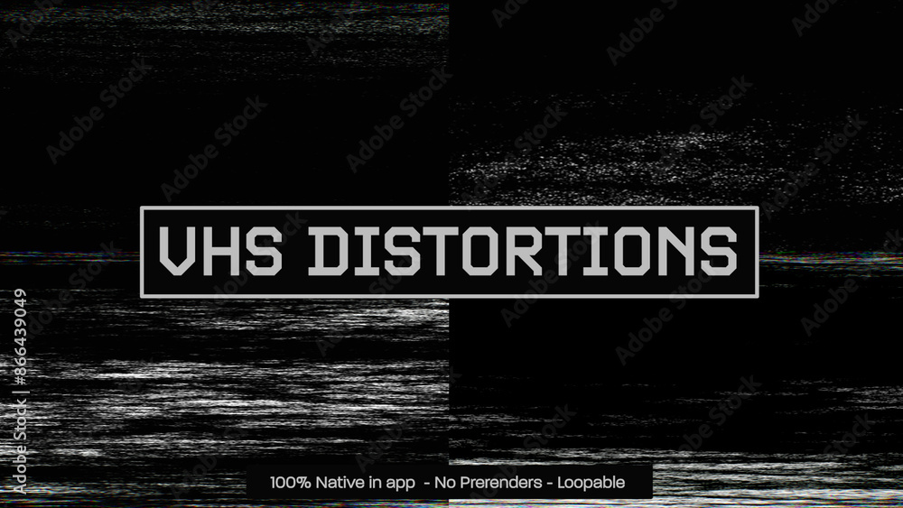 VHS Distortions Dynamic Motion Overlays Stock Template | Adobe Stock