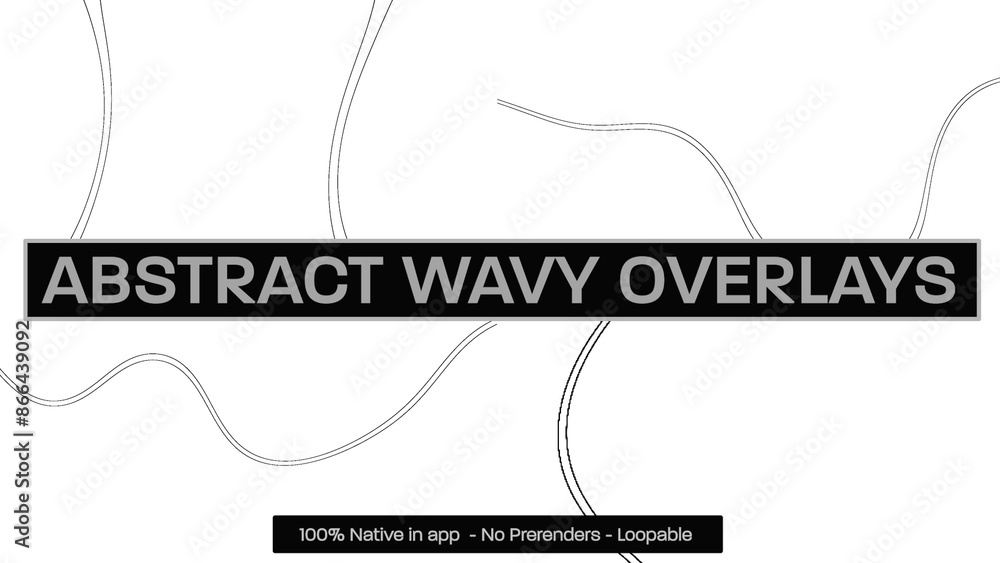 Abstract Wavy Artifacts Dynamic Motion Overlays Stock Template | Adobe ...