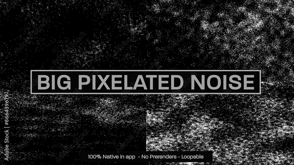 Big Pixelated Noise Dynamic Motion Overlays Stock Template | Adobe Stock