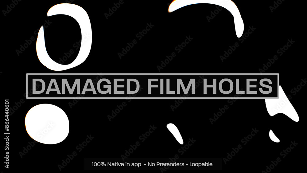 Damaged Film Holes Dynamic Motion Overlays Stock Template | Adobe Stock