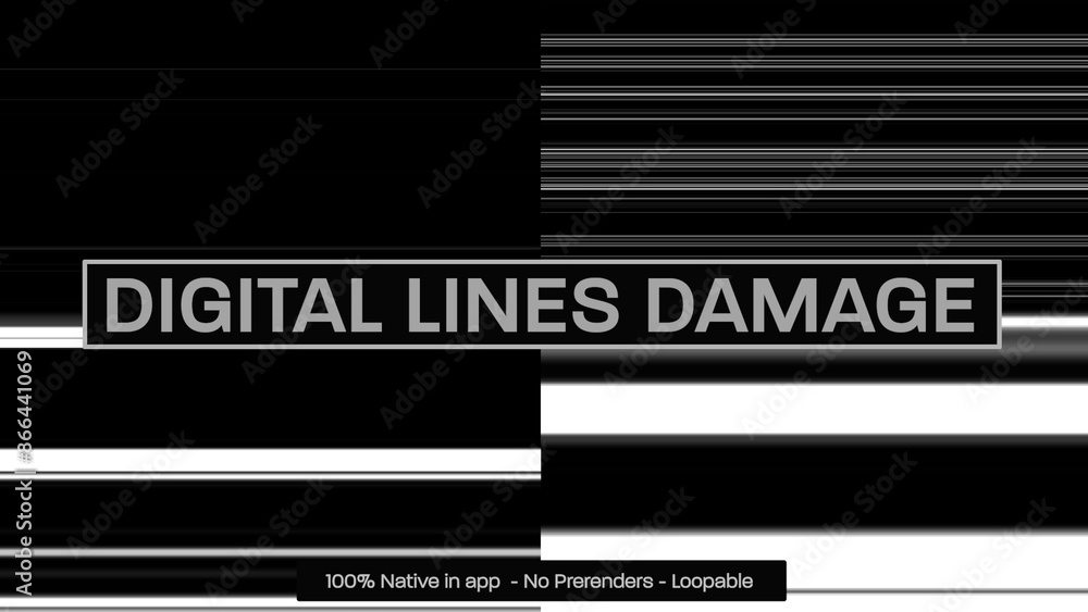 Digital Lines Damage Dynamic Motion Overlays Stock Template | Adobe Stock