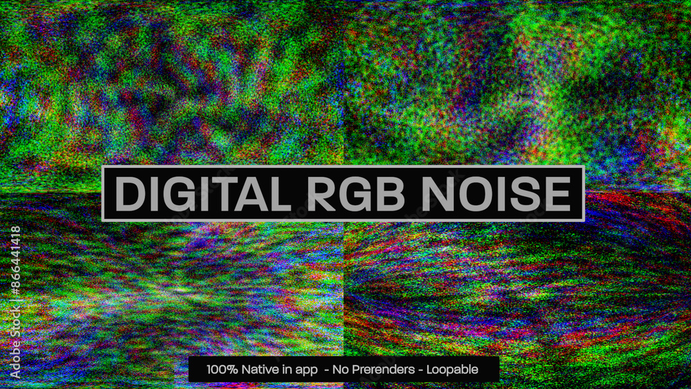 Digital RGB Noise Dynamic Motion Overlays Stock Template | Adobe Stock