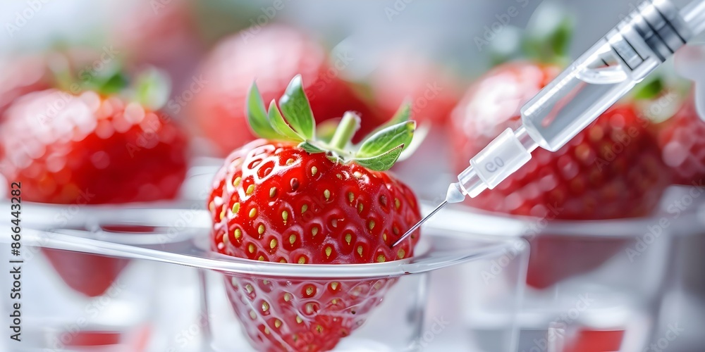 Extracting DNA from Strawberries Using a Needle in a Laboratory ...