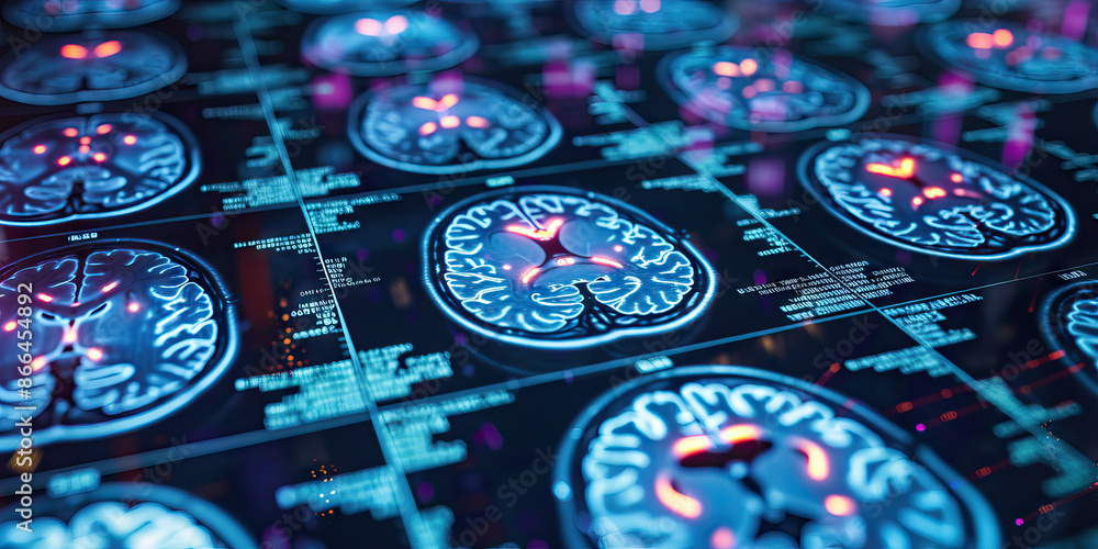 Neuroscience Study: Brain scans showing activity in different regions ...