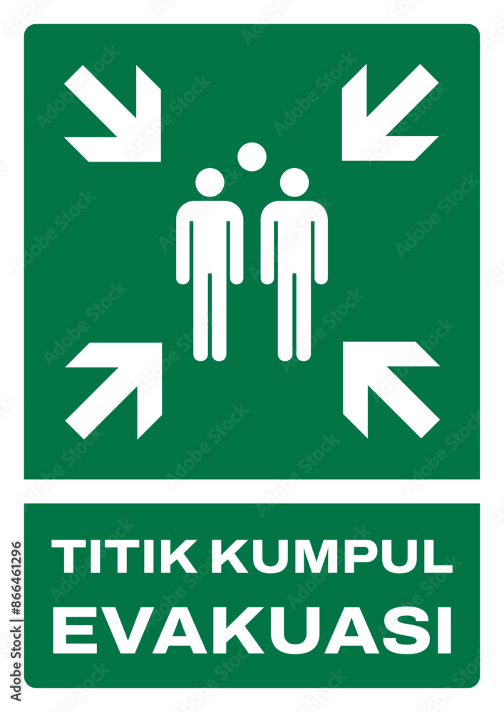 ISO emergency and first aid safety signs in indonesian_titik kumpul ...