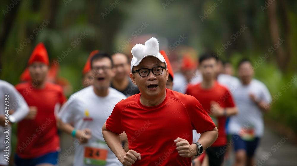 ''Singaporeans of all ages participating in a National Day fun run ...