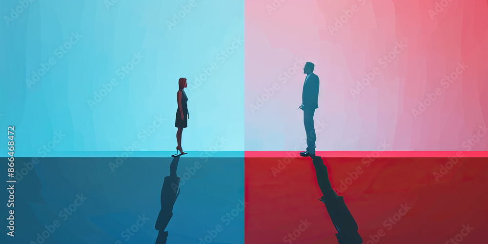 Income Disparity: A visual representation of income inequality, with a ...