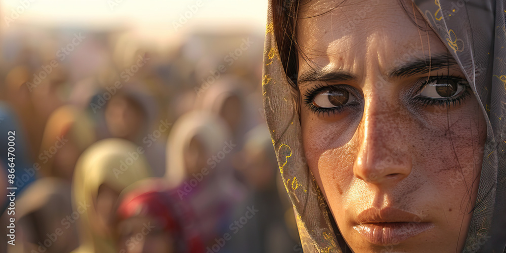 Refugee Rights: A photograph of refugees in a makeshift camp ...