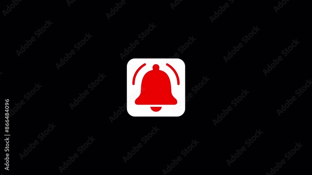 Social Media Bell Notification Icon Animation On Alpha Channel