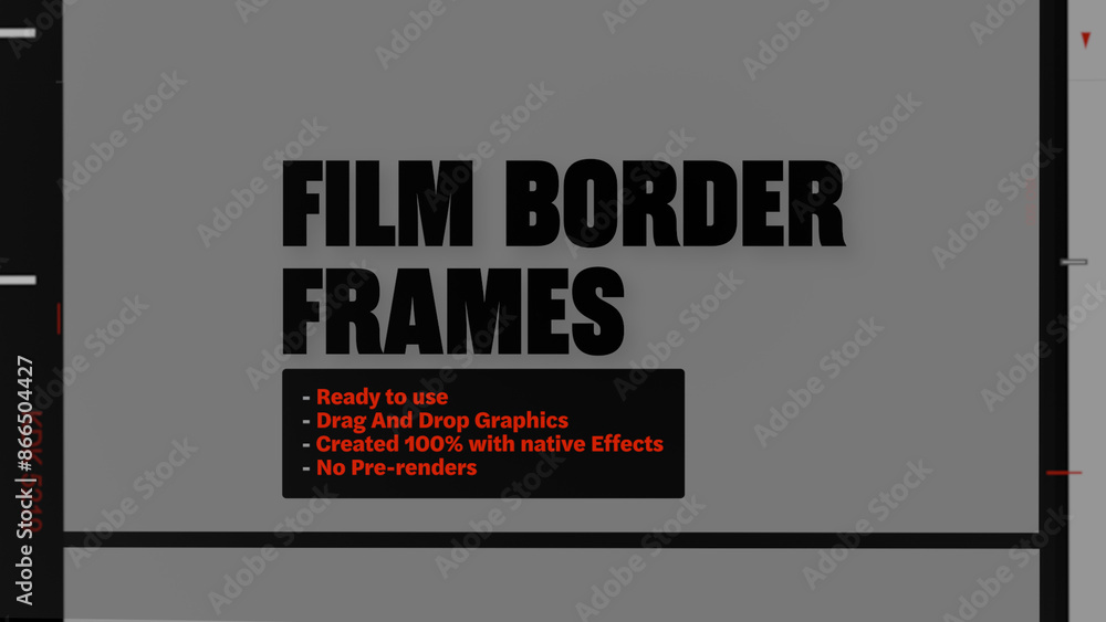 Film Border Frames Strip Reel Motion Overlays - Vertical Stock Template ...