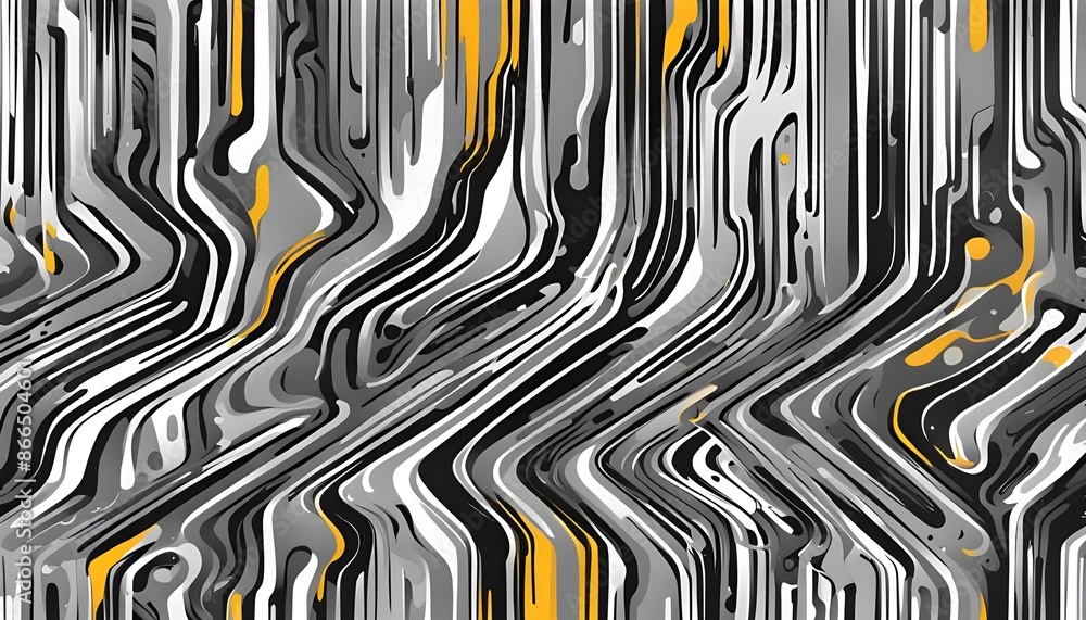 Paint effect. Wavy background. Hand drawn waves. Stripe texture with ...