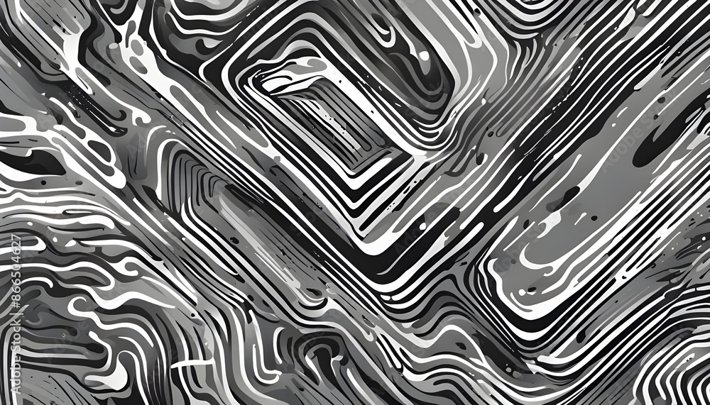 Paint effect. Wavy background. Hand drawn waves. Stripe texture with ...